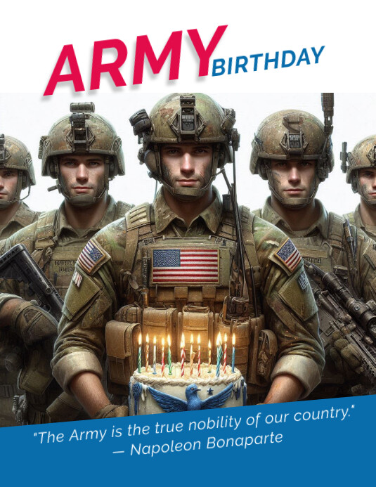 Army's birthday Template | PosterMyWall