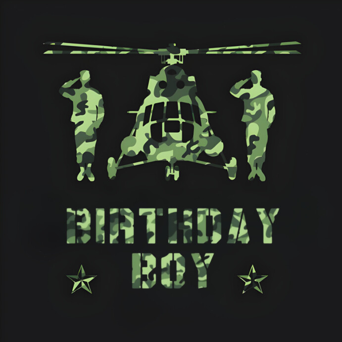 Plantilla de Army Birthday | PosterMyWall