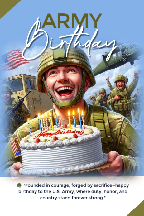 Army birthday Template | PosterMyWall
