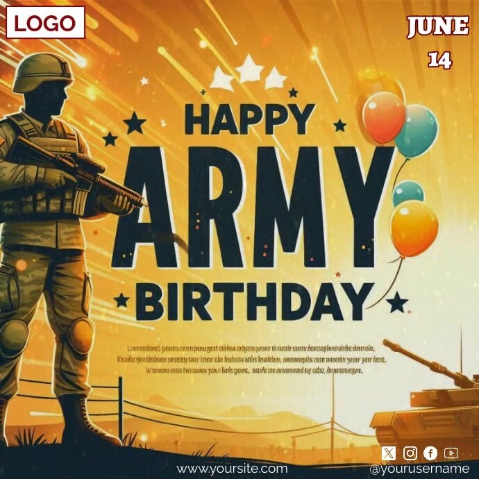 Copy of Army Birthday | PosterMyWall