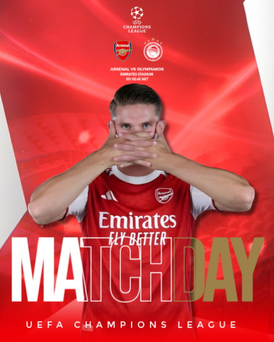 Copy of Arsenal Match Day Champions League | PosterMyWall
