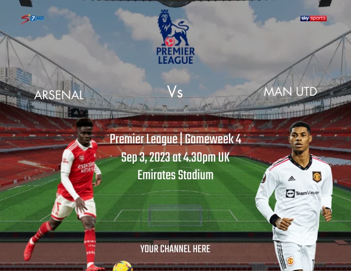 arsenal v man utd Template | PosterMyWall