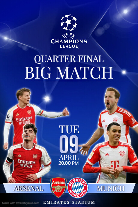 Copy of ARSENAL VS BAYERN MUNICH | PosterMyWall
