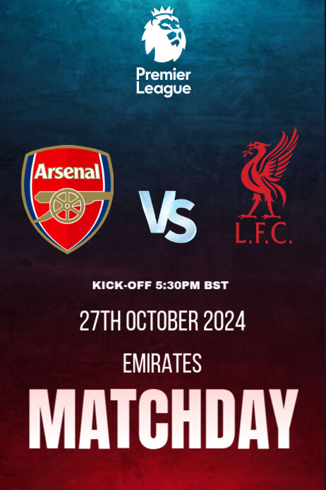 Copy of Arsenal vs liverpool flyer | PosterMyWall