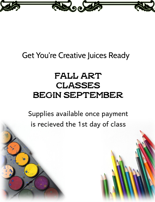 Art Class Flyer Template | PosterMyWall