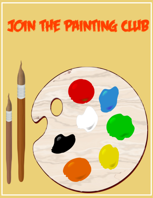 art classes, painting club Template | PosterMyWall