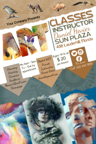 Art classes Poster Template | PosterMyWall