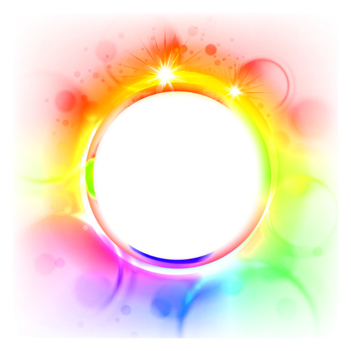 Art Colorful glare round decorative border Template | PosterMyWall