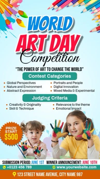 Art Day Competition Template | PosterMyWall