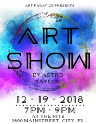 Art Show Watercolor Flyer template | PosterMyWall