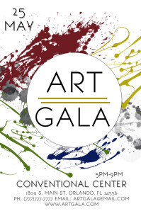 art show gallery reception flyer poster Template | PosterMyWall