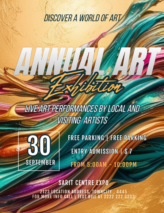 ART EXHIBITION FLYER Template | PosterMyWall