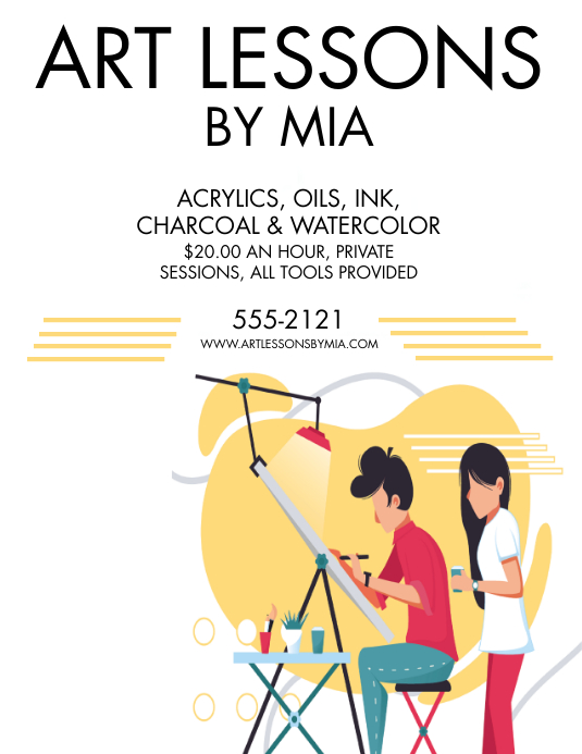 Copy of ART LESSONS | PosterMyWall