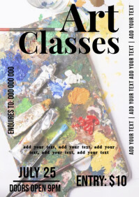 ART CLASSES Template | PosterMyWall