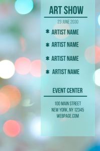 Art Show Watercolor Flyer template | PosterMyWall