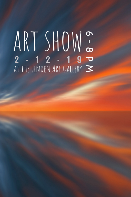 art show reception flyer poster template | PosterMyWall