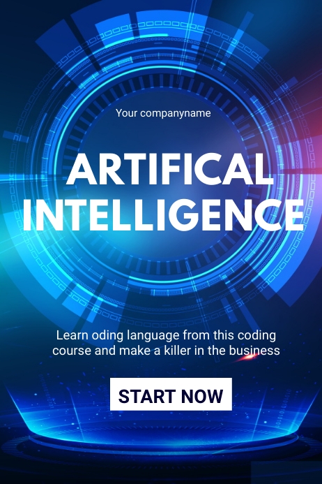 ARTIFICAL INTELLIGENCE Template | PosterMyWall