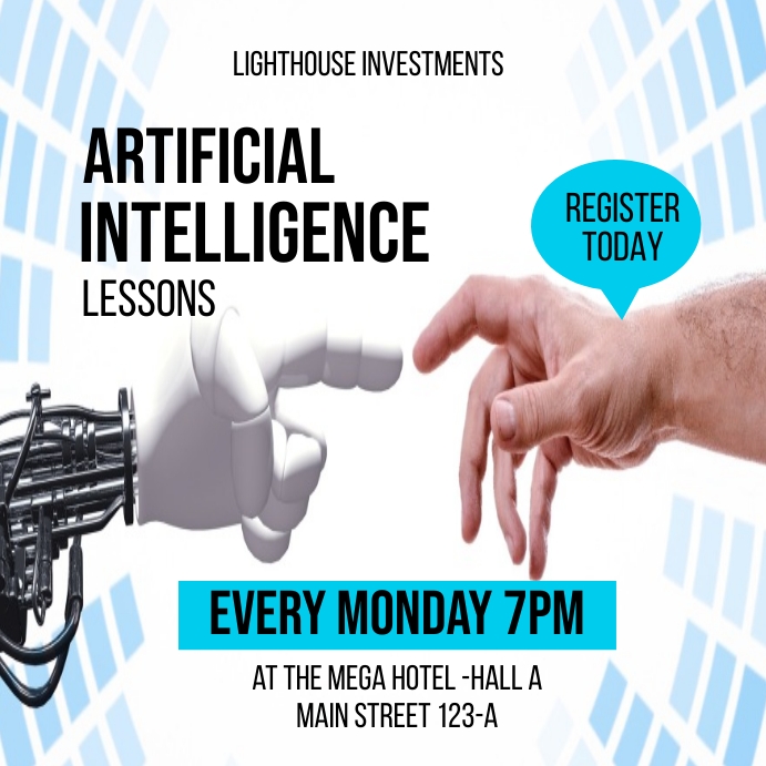 Plantilla de Artificial Intelligence Poster | PosterMyWall