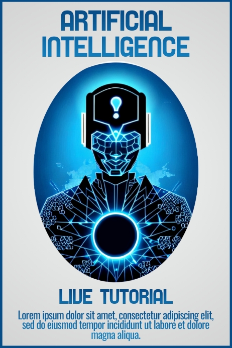 Plantilla de Artificial Intelligence Poster Flyer Post Tem | PosterMyWall