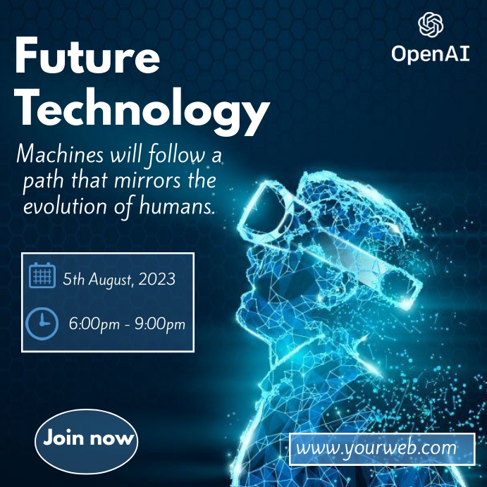 Artificial Intelligence Template Design | PosterMyWall