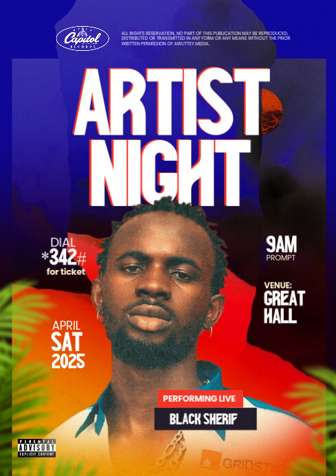 Copy of Artist Night Party Design Template | PosterMyWall