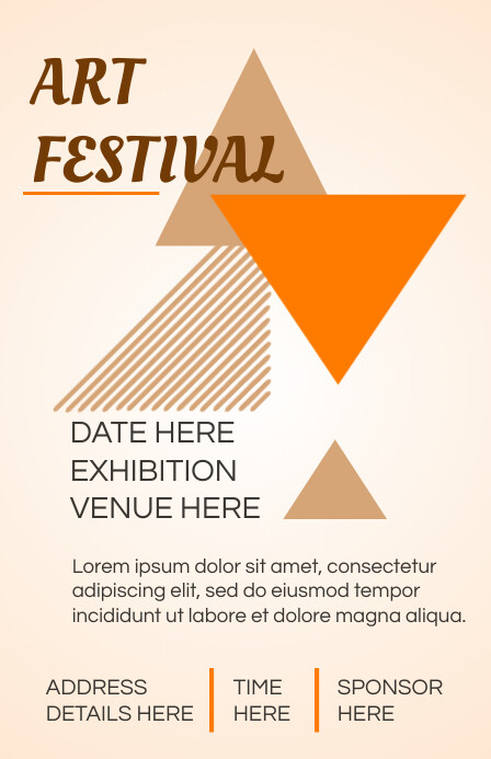 Artistic Art Festival Poster Template | PosterMyWall