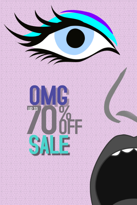 Artistic pastel portrait sale poster template | PosterMyWall