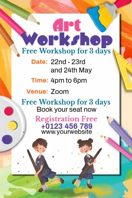 Arts Workshop Template | PosterMyWall