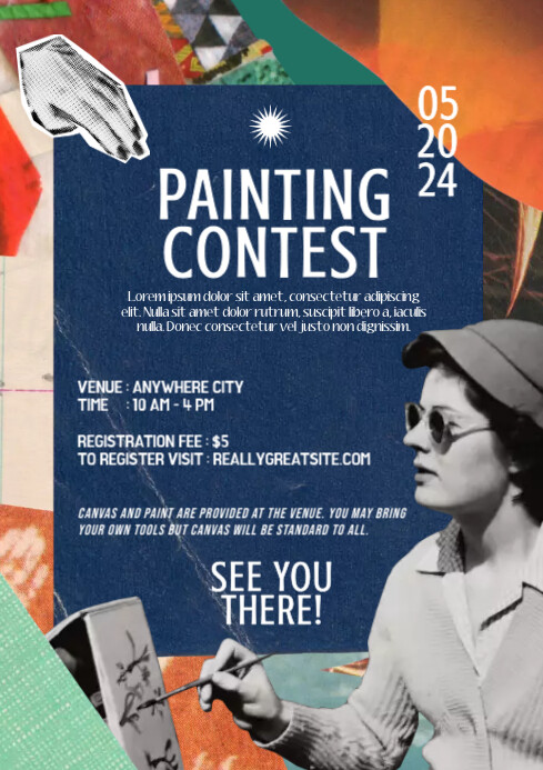 Artsy Vintage Scrapbook Collage Contest Template | PosterMyWall