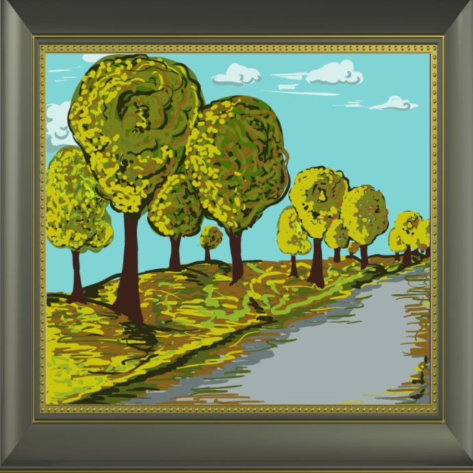 Artwork on frame template | PosterMyWall