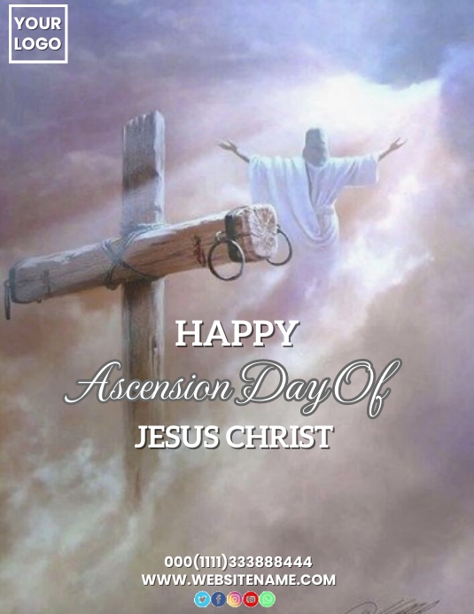 Ascension day of jesus christ Template | PosterMyWall