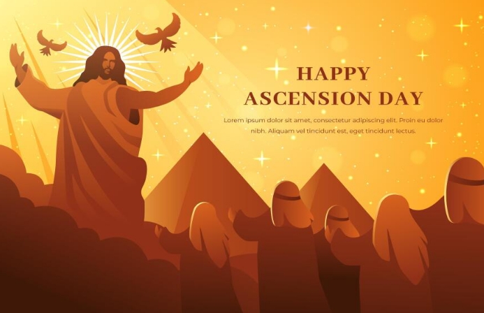 Ascension day with Jesus pyramid Template | PosterMyWall