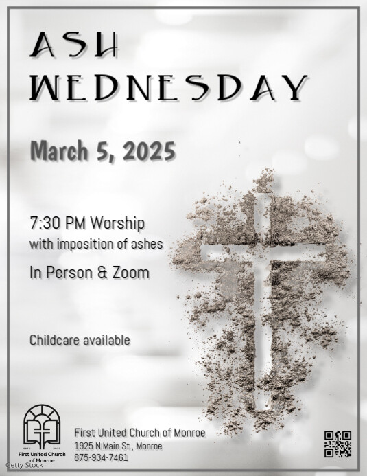 Copy of Ash Wednesday (US Letter) | PosterMyWall