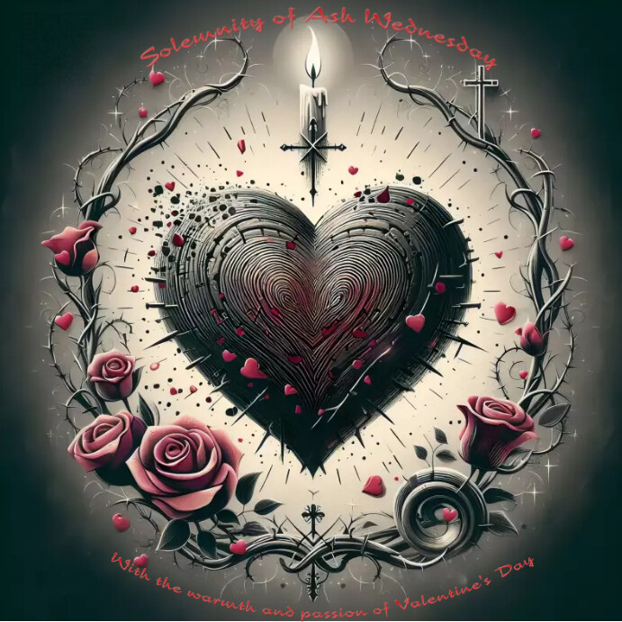Ash Wednesday and Valentine's day design Template | PosterMyWall