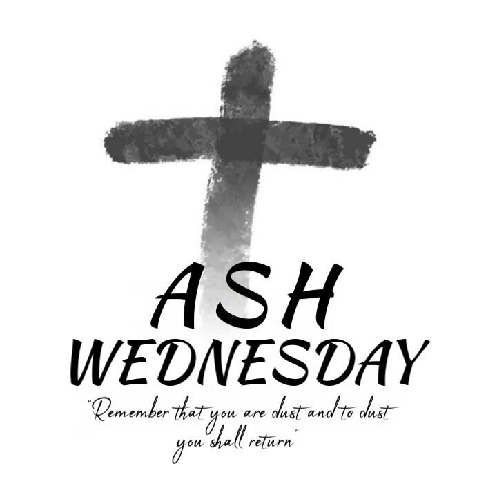 Copy of Ash Wednesday cross design | PosterMyWall