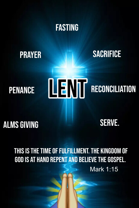 Plantilla de Ash Wednesday day and lent design flyer | PosterMyWall