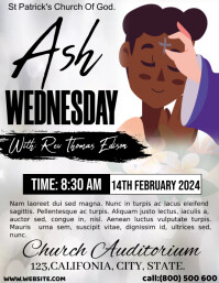 Ash Wednesday day design flyer Template | PosterMyWall