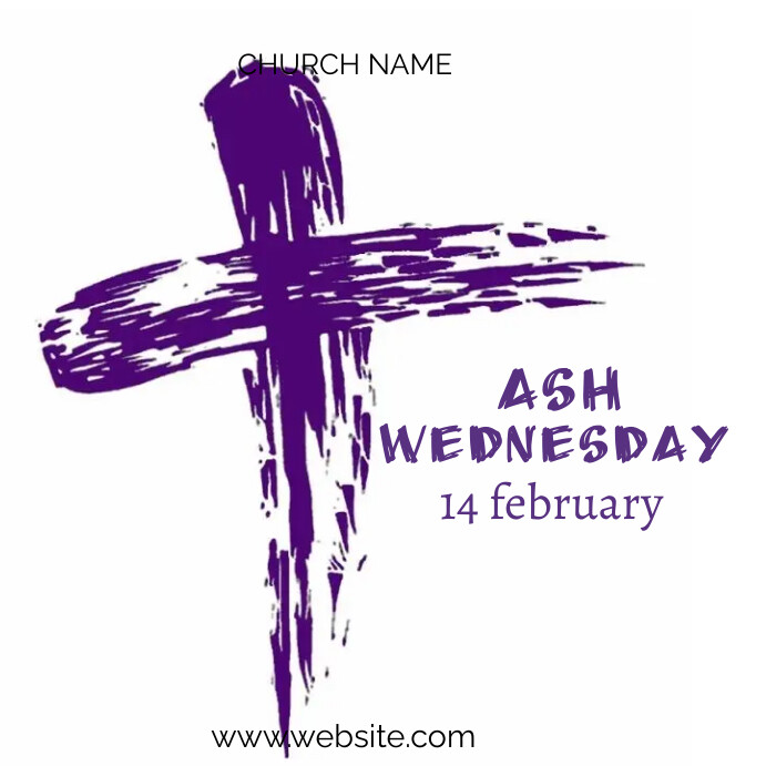 Plantilla de Ash wednesday | PosterMyWall