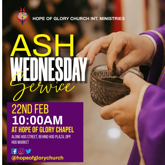 Ash Wednesday Template | PosterMyWall