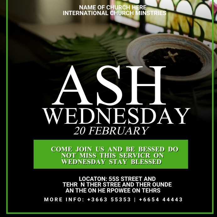 ash wednesday Template | PosterMyWall