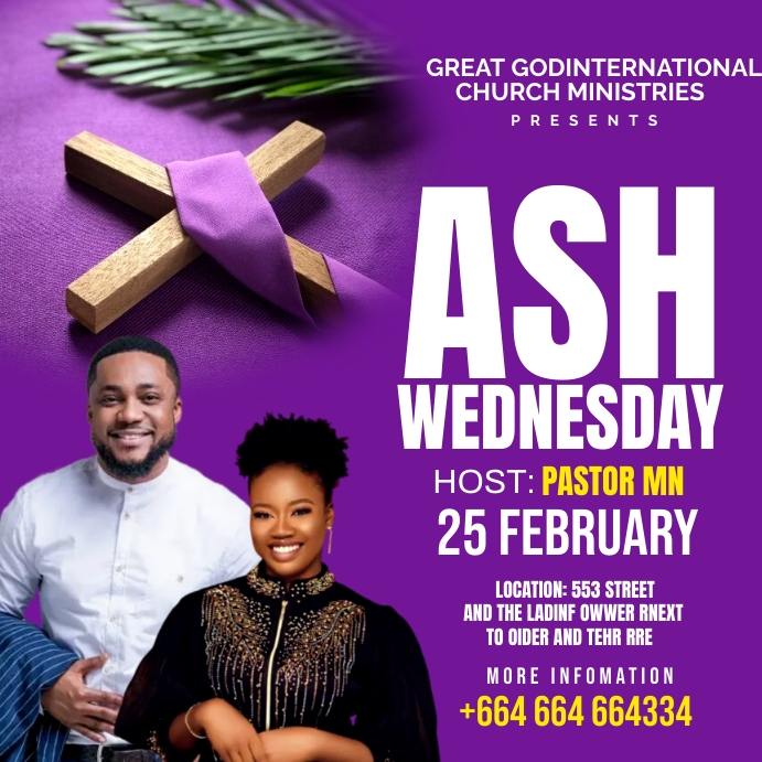 Copy of ash wednesday | PosterMyWall