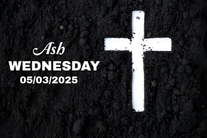 Plantilla de Ash Wednesday flyer template design | PosterMyWall