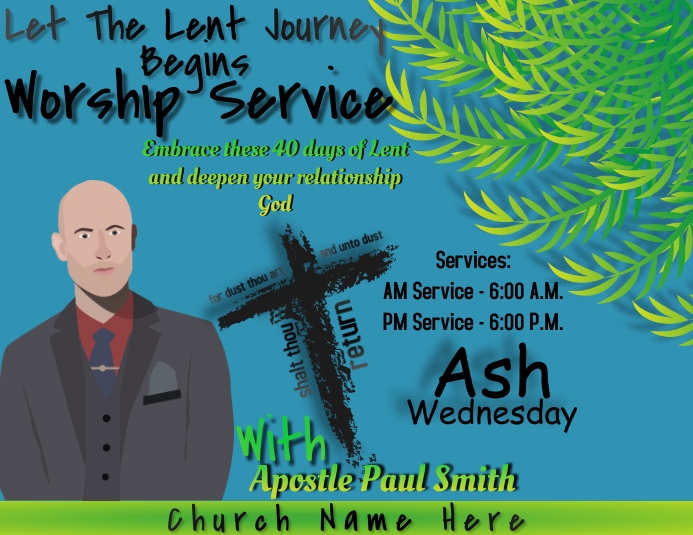 Ash Wednesday Flyers Template | PosterMyWall