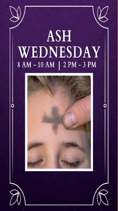 Ash Wednesday Instagram Reel Template | PosterMyWall