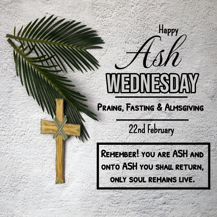 Copy of ash wednesday instagram template | PosterMyWall