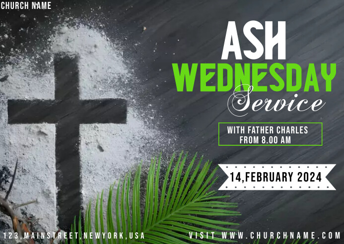 Ash Wednesday poster Template | PosterMyWall