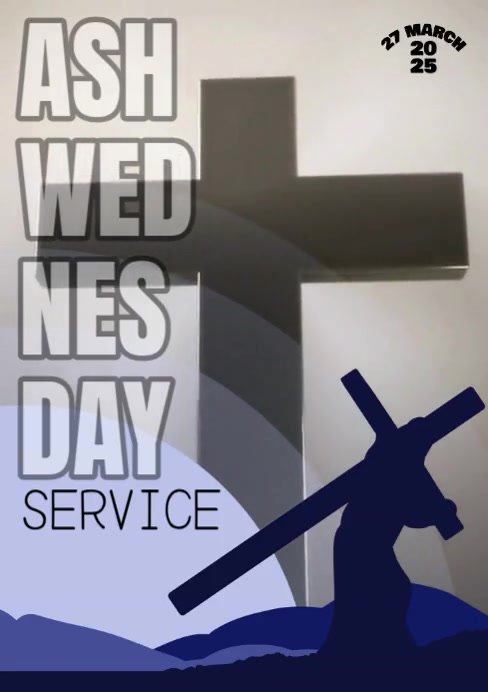 ASH WEDNESDAY SERVICE Template | PosterMyWall