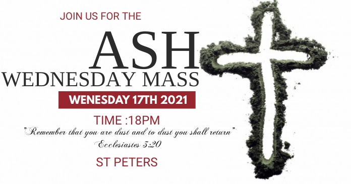 ASH WENESDAY MASS Template | PosterMyWall