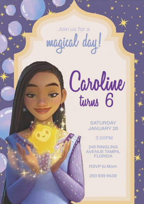 asha wish birthday invitation Template | PosterMyWall