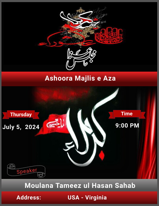 Ashoora Majlis e Aza Template | PosterMyWall